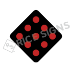 End of Road (9) Reflector Object Markers | OM4-2 | Rice Signs